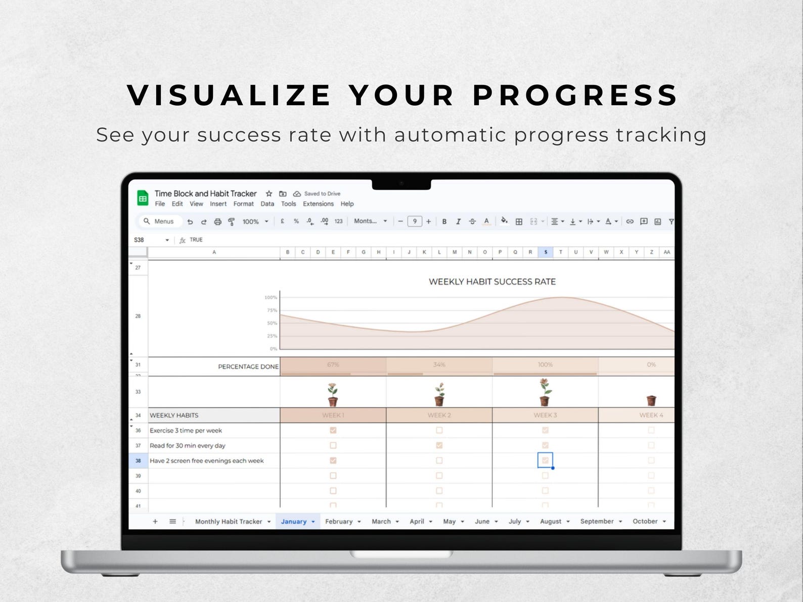 Time Blocking Planner, Google Sheets Template for Daily Schedule, Time ...