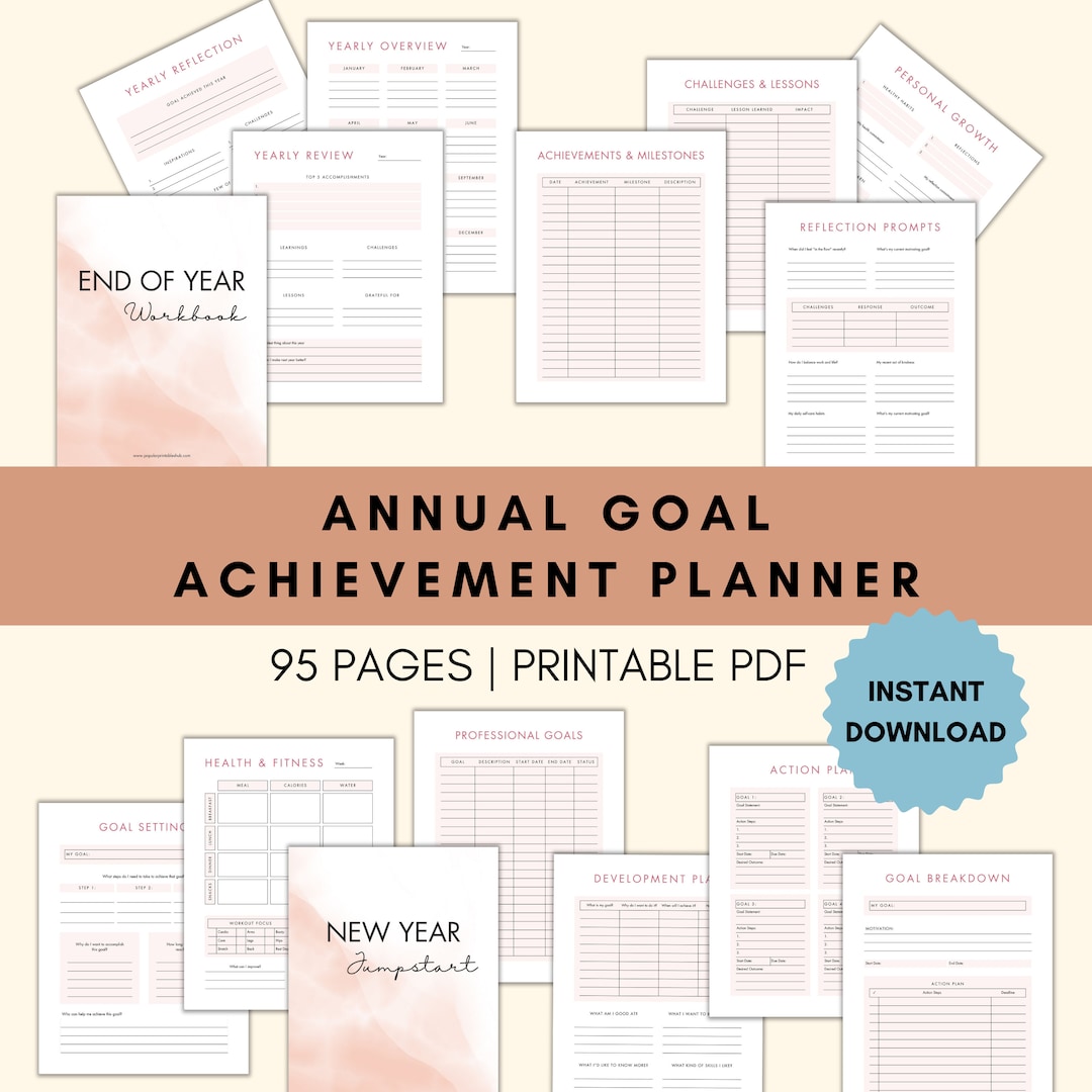 Goal Setting | Goal Tracker Printable | Productivity Planner | Goal ...