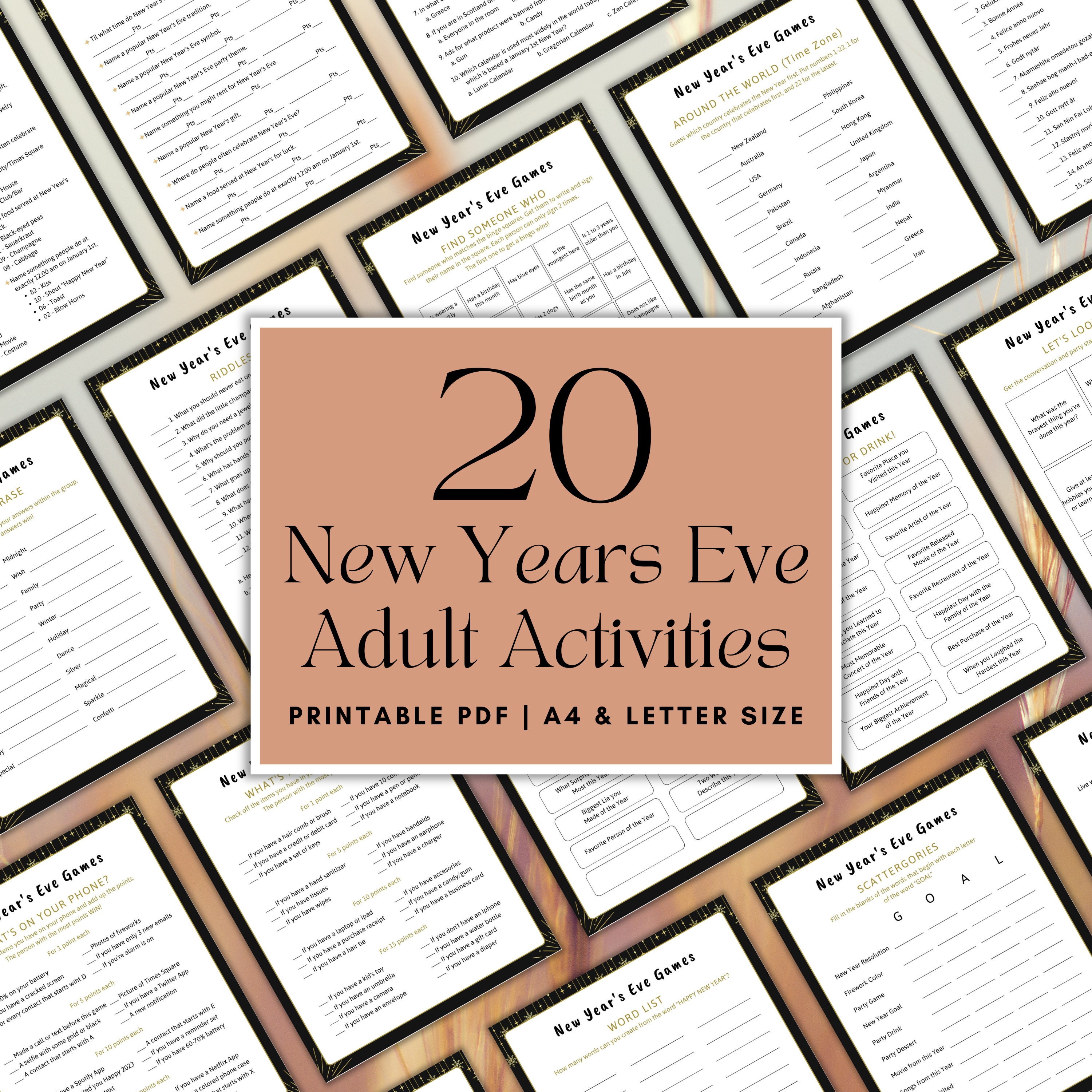 New Years Eve Games New Years Games for Adults Kids Family Group ...