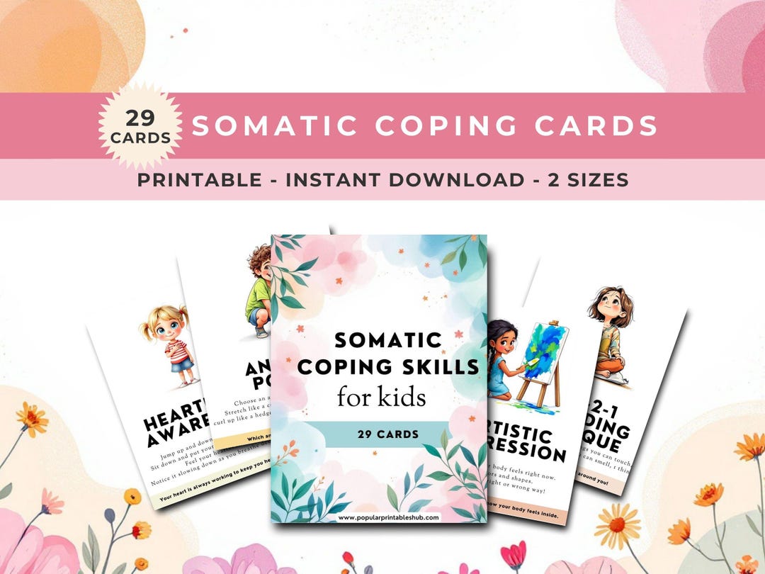Somatic Coping Skills Cards for Kids – 29 Printable Mindfulness ...