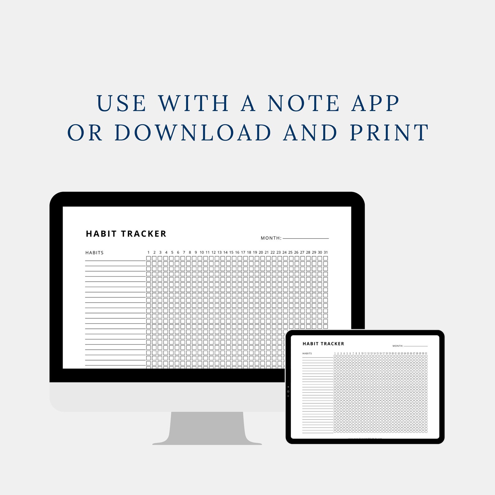 Monthly Habit Track | Daily Habit Tracker | Routine Tracker | Goal ...