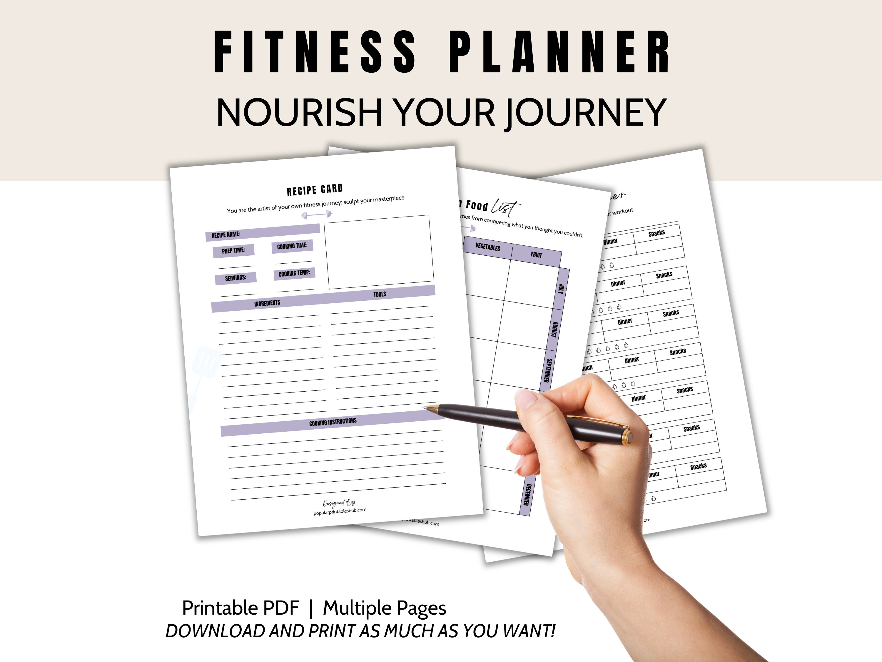 Fitness Journal | Self Care | Meal Planner | Health Goal | Undated ...