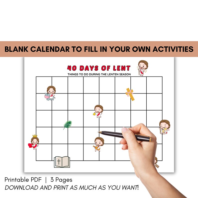 Lent for Kids | Family Lent Activity | Easter Activity for Kids | Ash ...