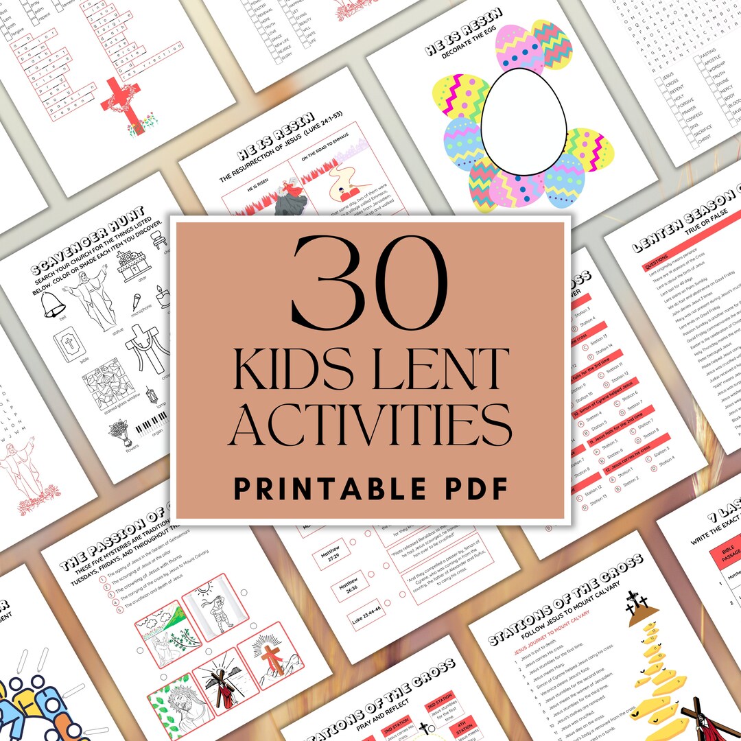 Catholic Lent | Lenten Calendar | Catholic Coloring Pages | Easter ...