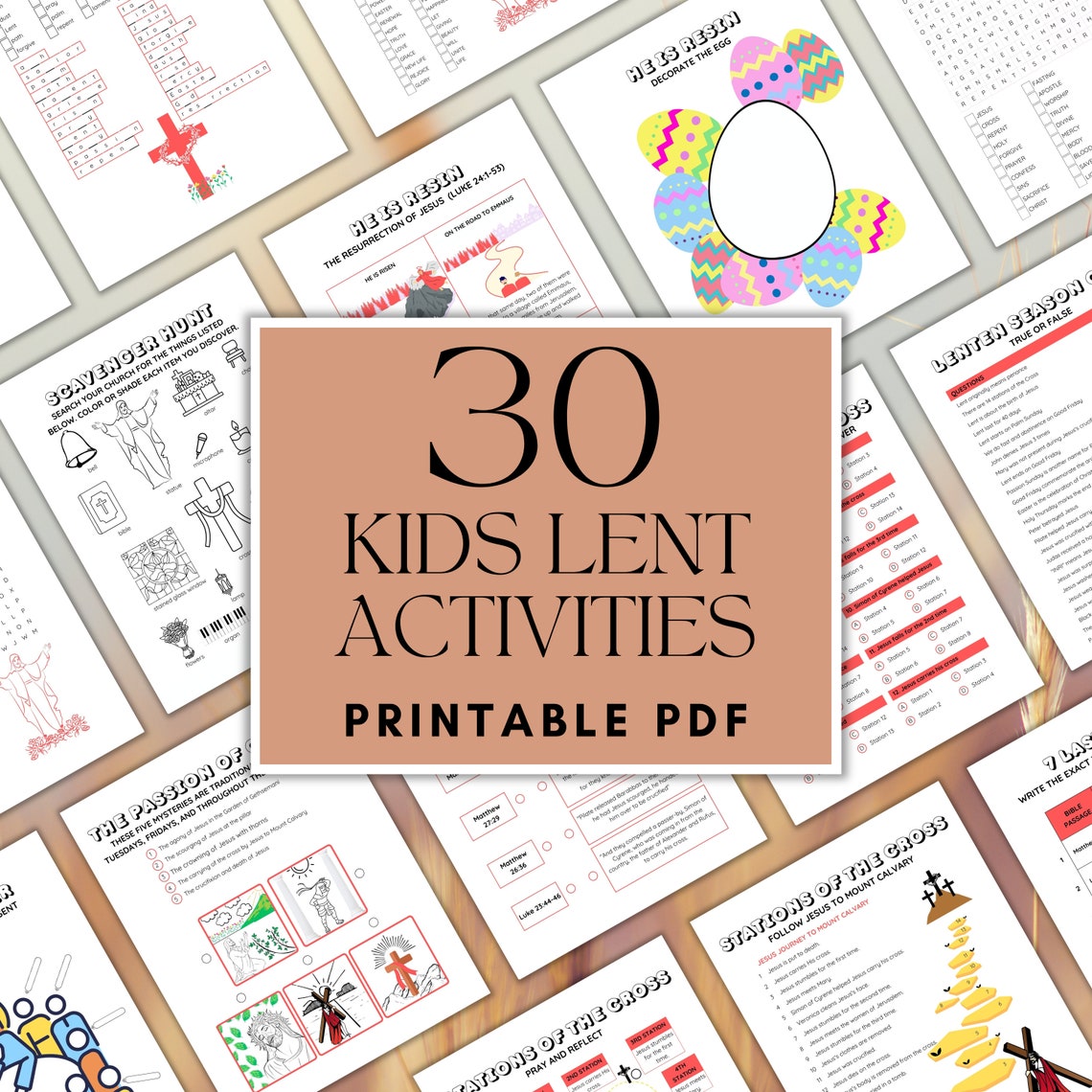 Catholic Lent | Lenten Calendar | Catholic Coloring Pages | Easter ...