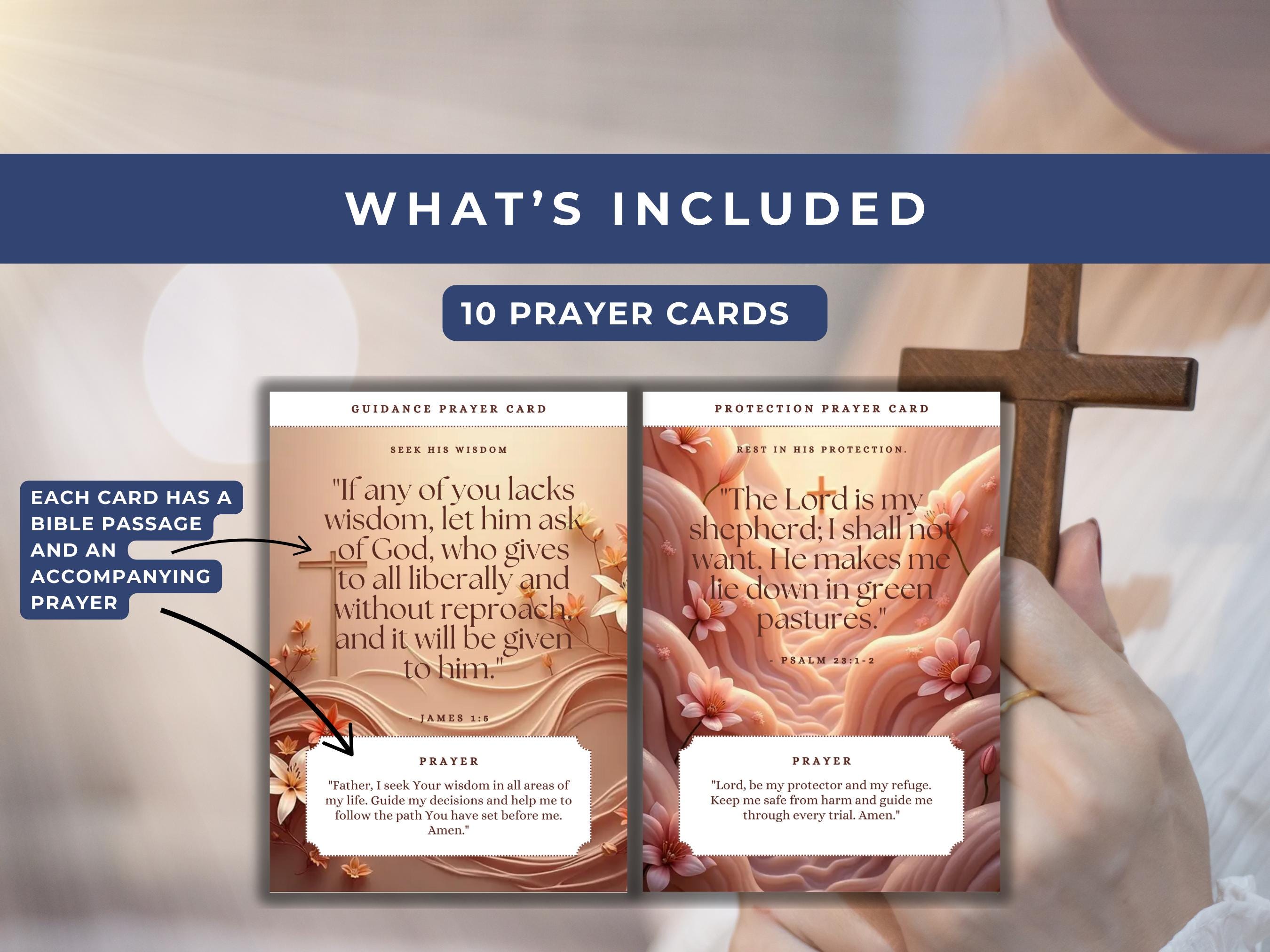 Daily Prayer Cards - Printable Prayer Journal - Christian Affirmation ...