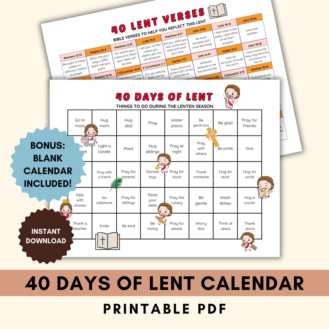 Lent for Kids | Family Lent Activity | Easter Activity for Kids | Ash ...