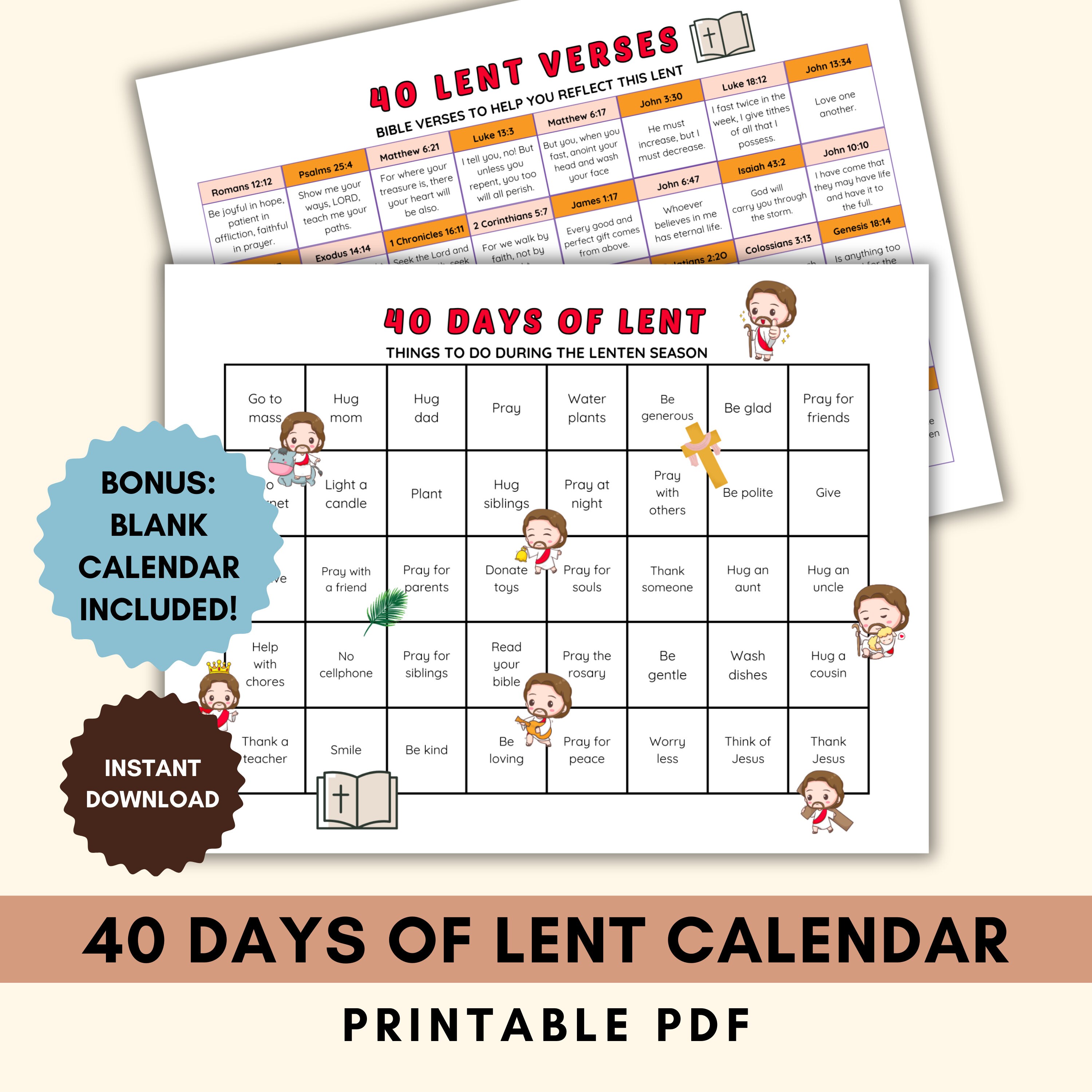 Lent for Kids | Family Lent Activity | Easter Activity for Kids | Ash ...