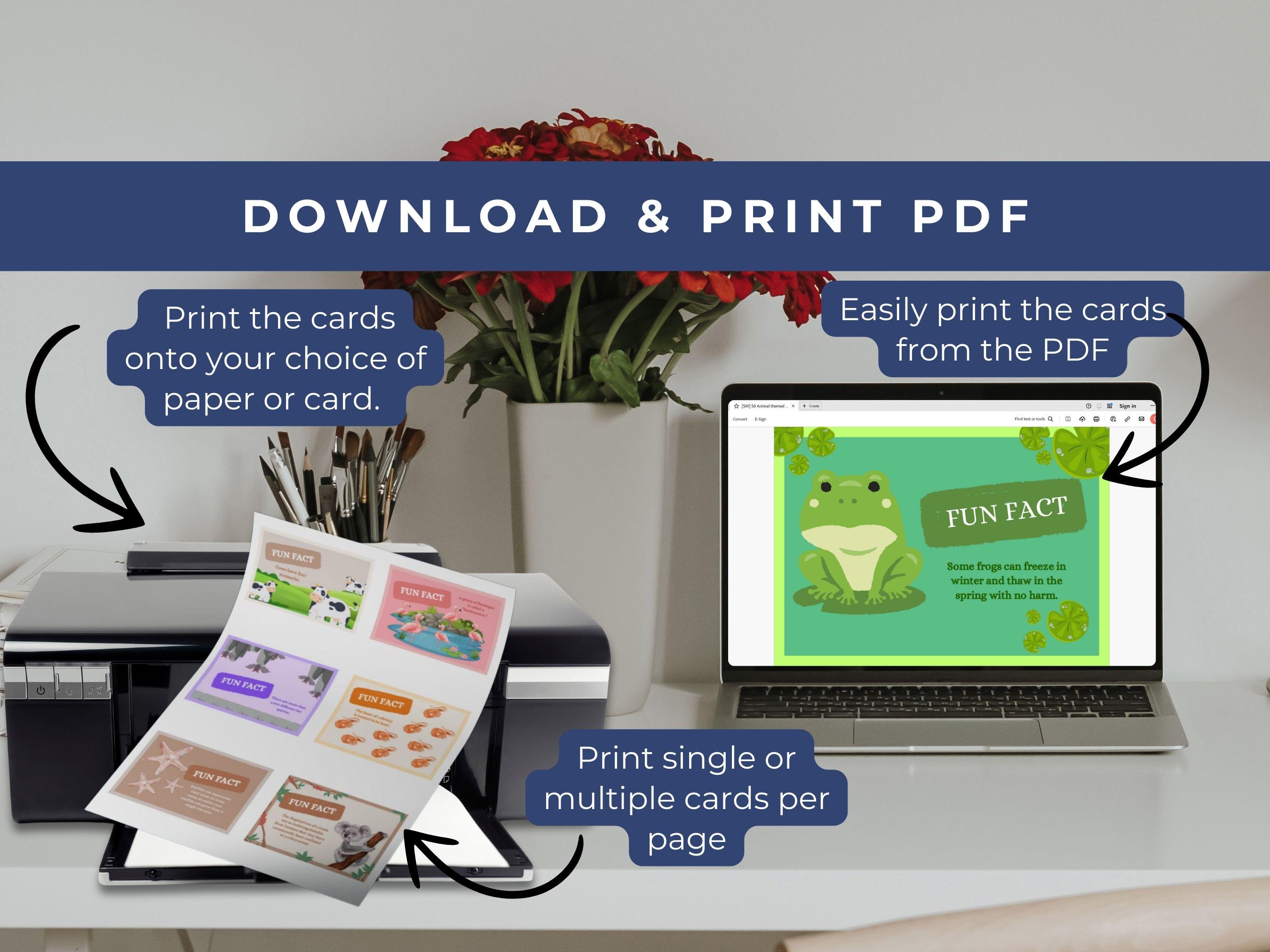 Fun Fact Cards for Kids - Printable Lunchbox Notes - Educational Cards ...