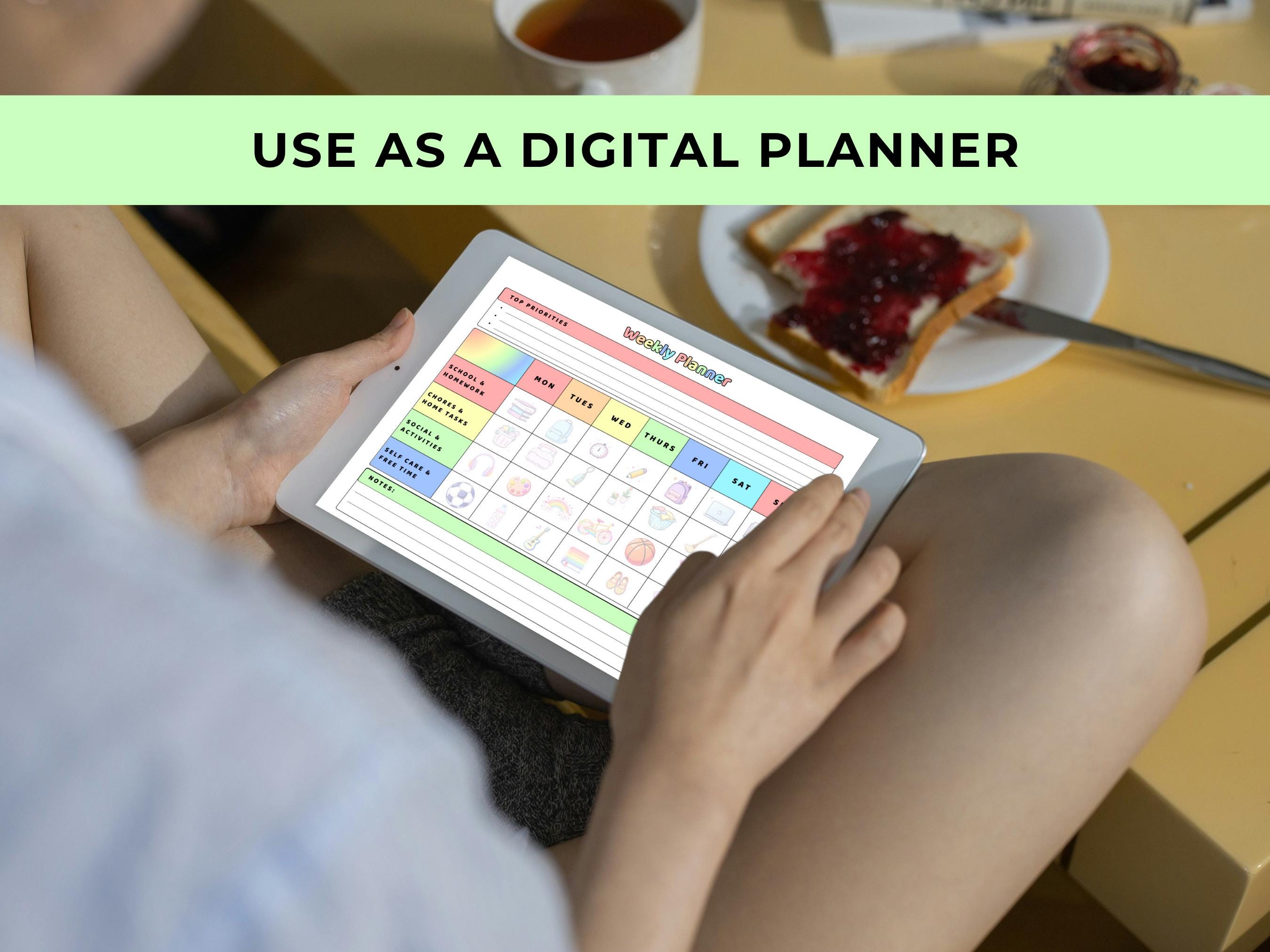 Weekly Planner for Tweens and Teens | Printable Editable Routine ...