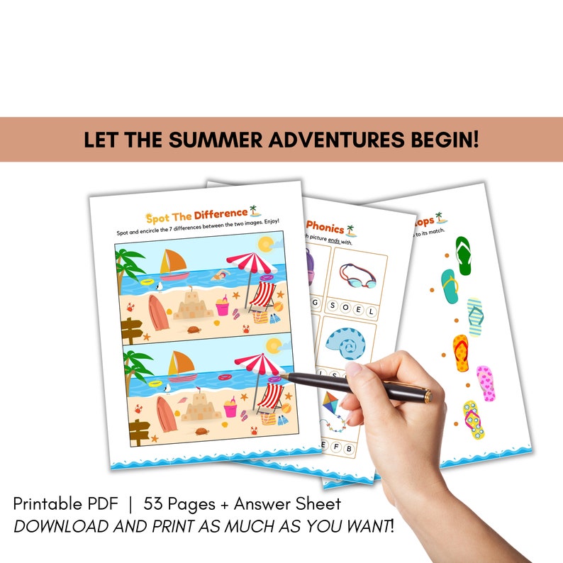 Summer Coloring Pages | Printable Summer Activity | Kids Activity Pack ...