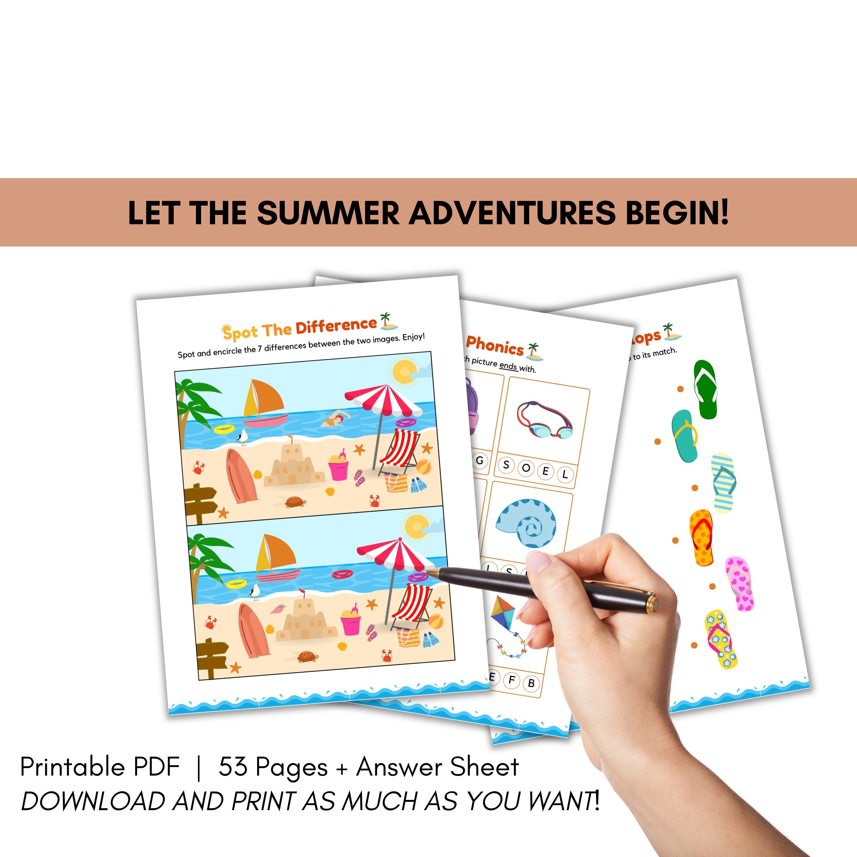 Summer Coloring Pages | Printable Summer Activity | Kids Activity Pack ...