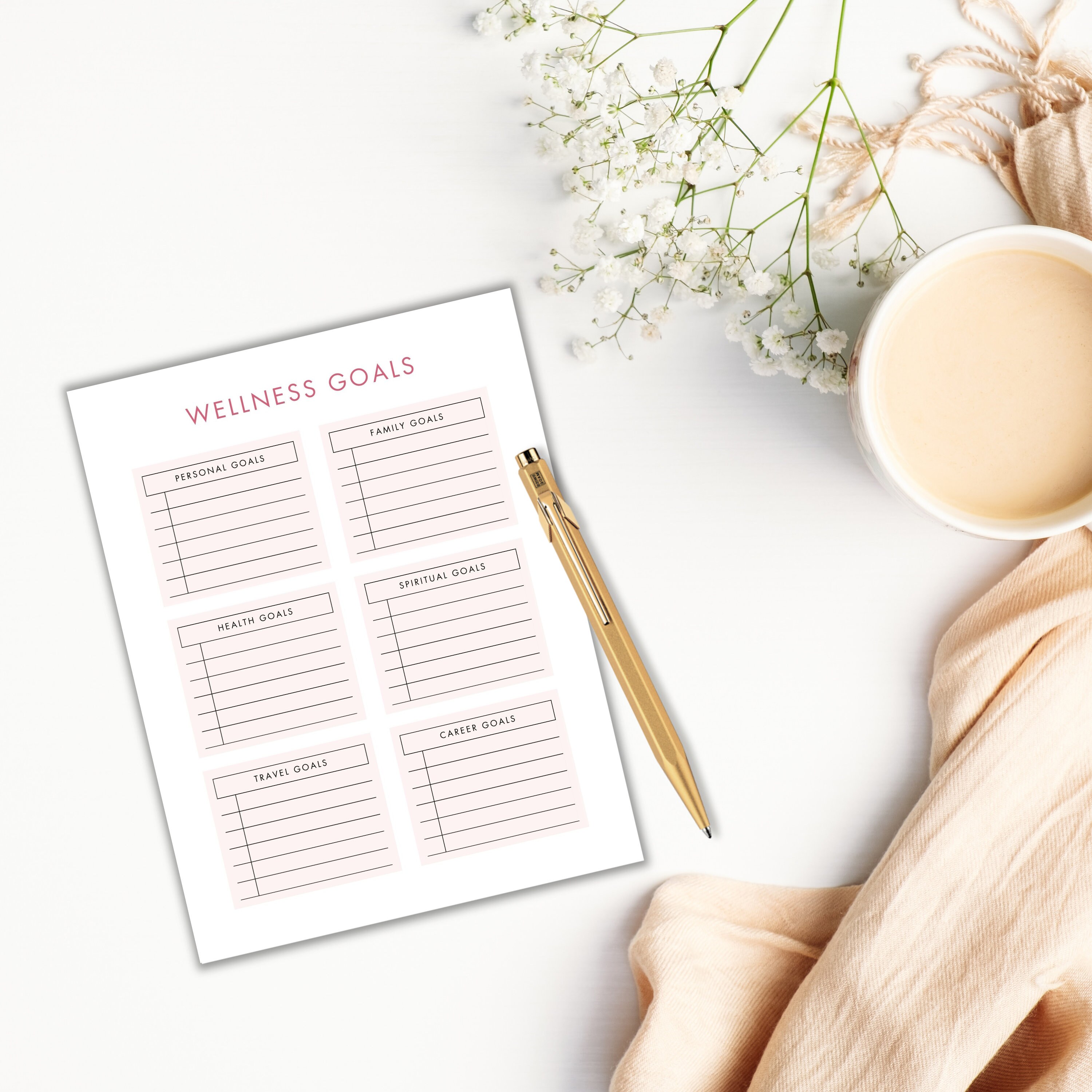 Goal Setting Goal Tracker Printable Productivity Planner Goal Journal ...