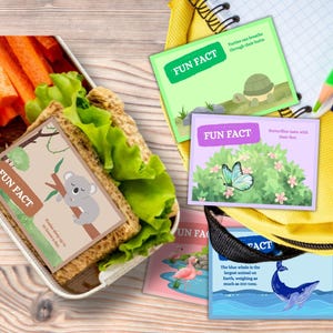 Fun Fact Cards for Kids - Printable Lunchbox Notes - Educational Cards ...