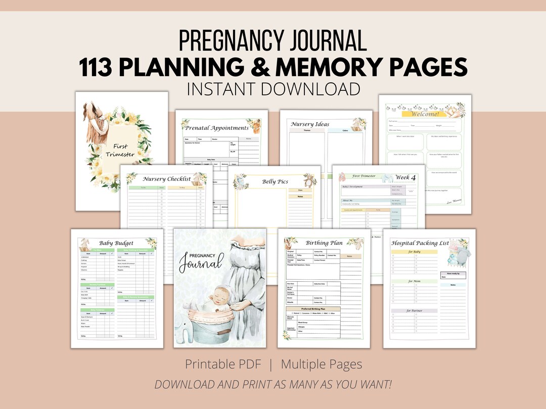 Pregnancy Diary | Bump to Baby | Pregnancy Milestone | New Mom Gift ...
