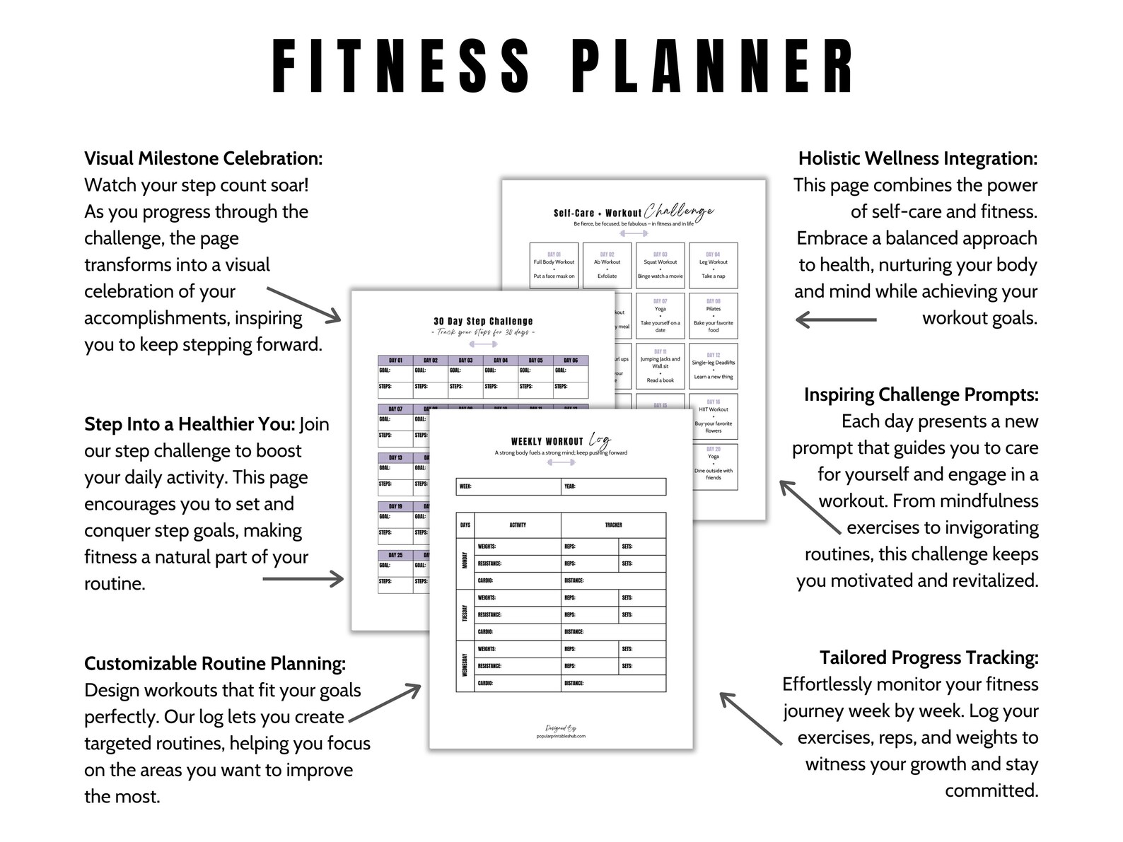Fitness Journal | Self Care | Meal Planner | Health Goal | Undated ...