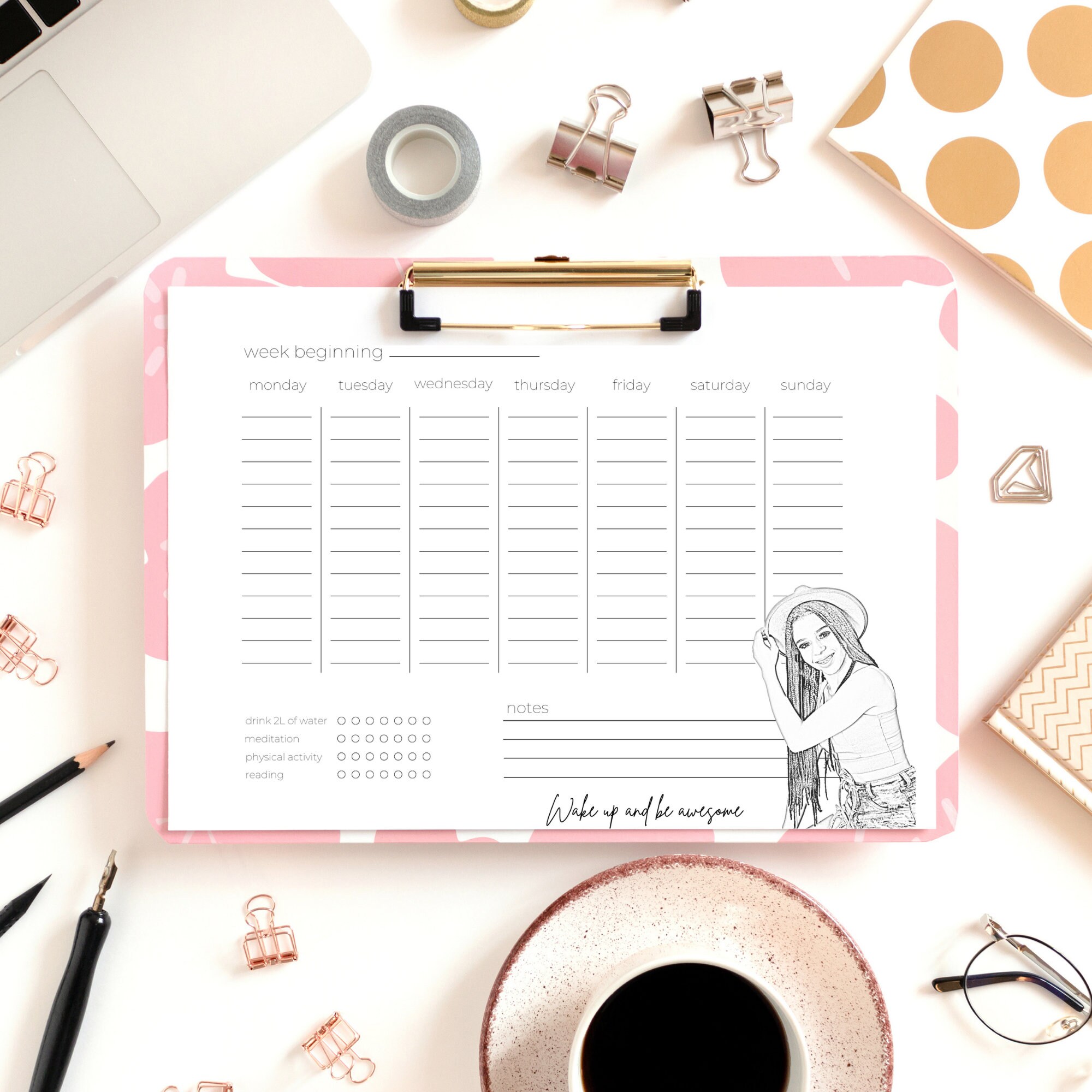 Motivational Weekly Planner for Women | PDF Journal Printable | Instant ...
