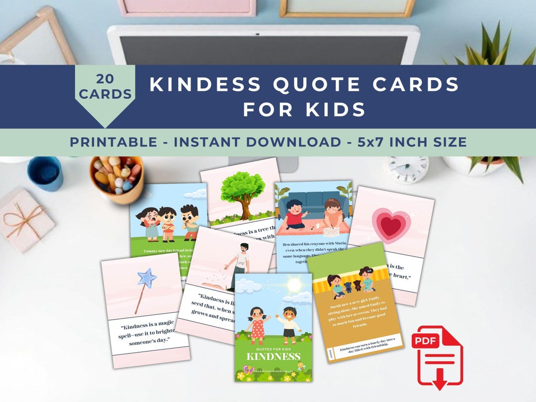 Kindness Cards Printable for Kids, Encouragement Notes, Lunch Box ...