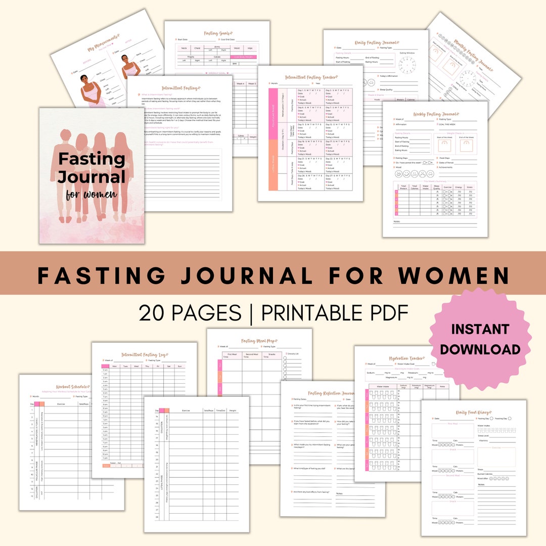 Intermittent Fasting Tracker | Monthly Fasting Tracker | Fasting ...