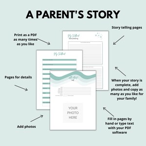Parent's Story | Grandparent's Story | Printable PDF | Instant Download ...
