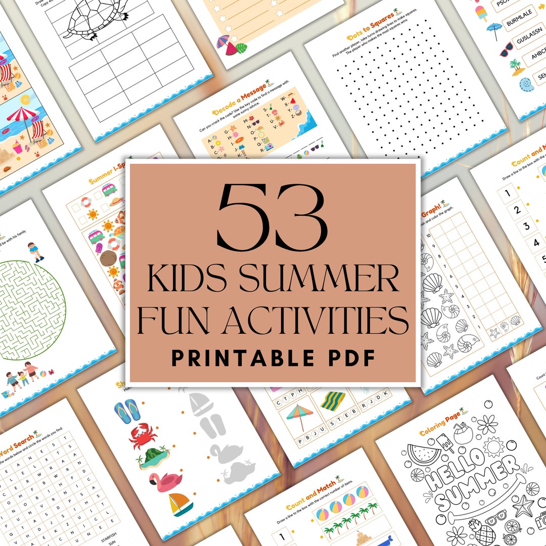 Summer Coloring Pages | Printable Summer Activity | Kids Activity Pack ...