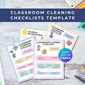 Classroom Cleaning Checklist - Printable Checklist for Teachers - Easy ...