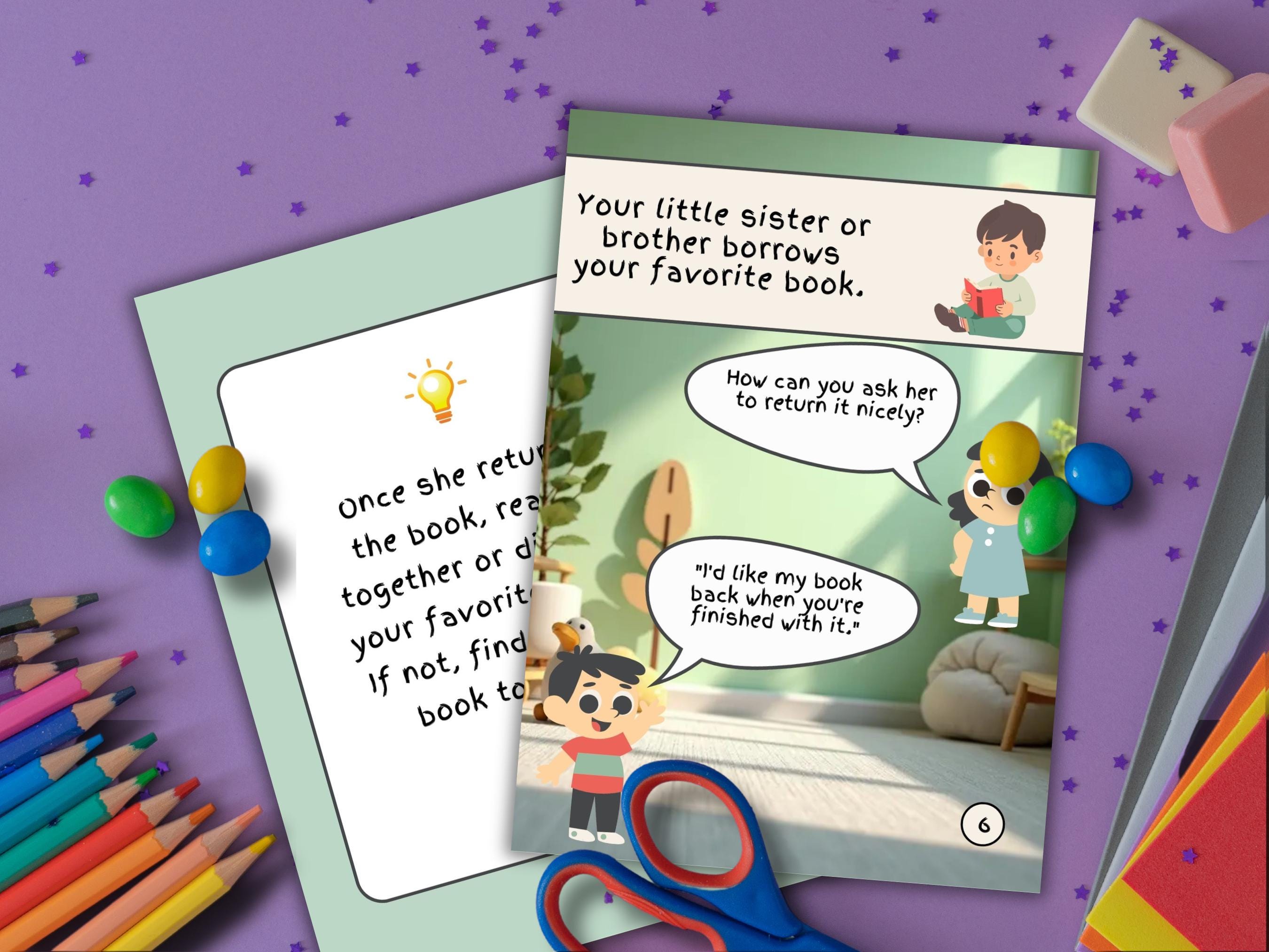 Printable Conflict Resolution Skill Cards - 25 Scenarios for Kids ...