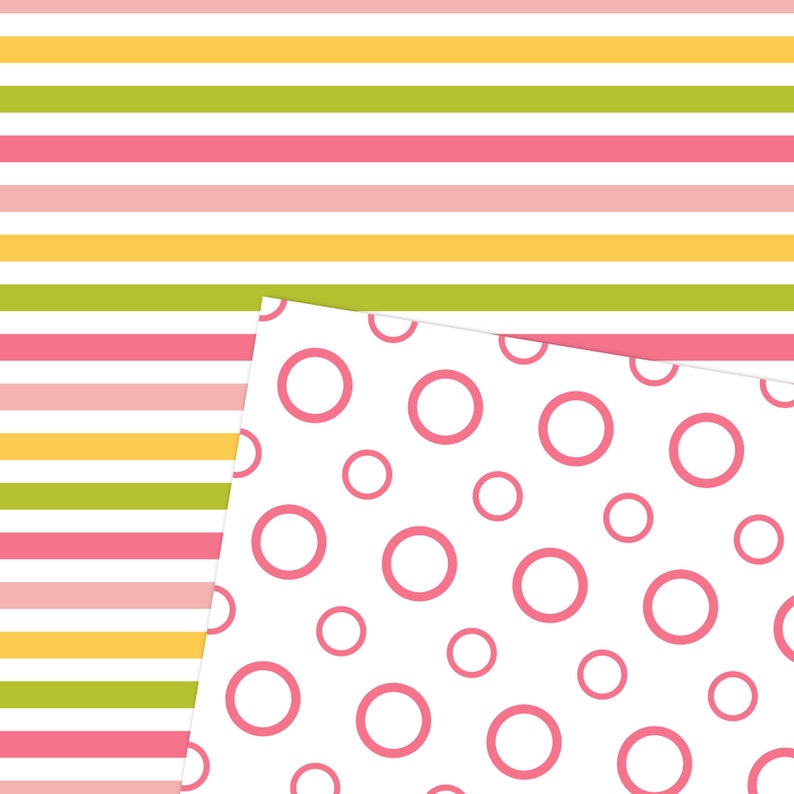 SALE Summer Citrus Digital Papers, Colorful Digital Papers, Lime Green ...