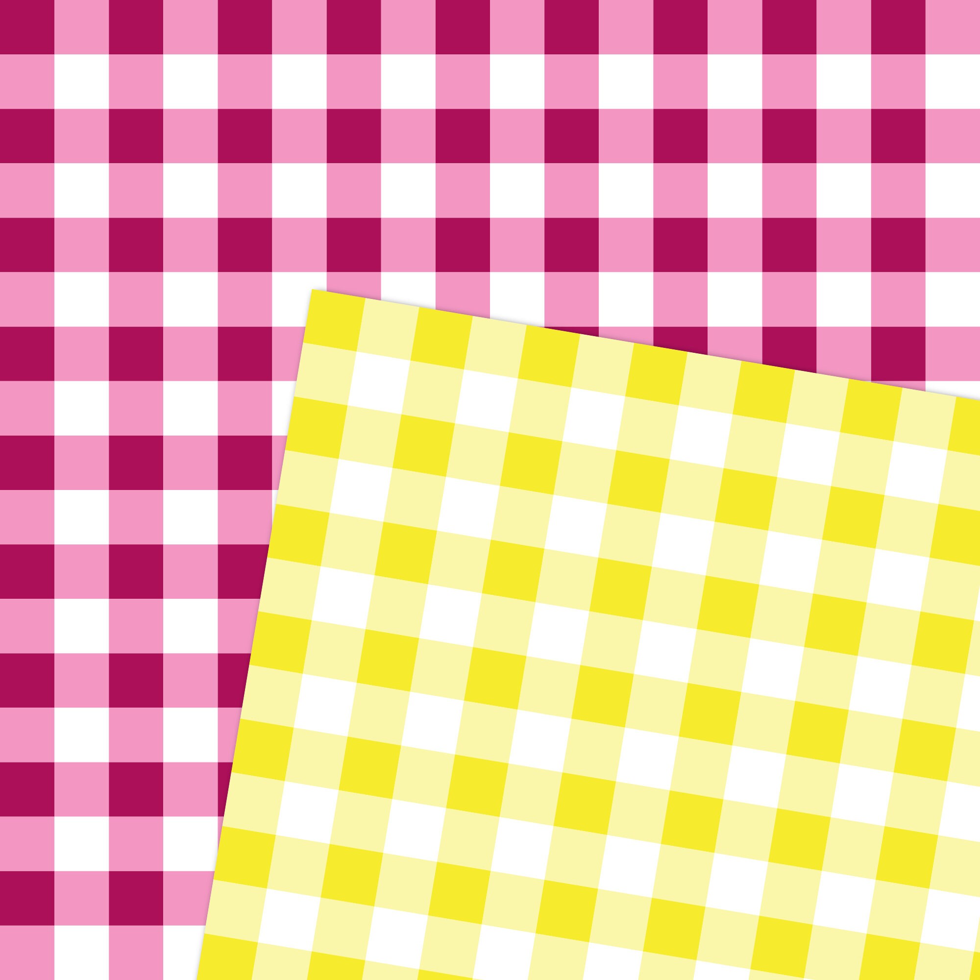 SALE Bright Gingham Digital Papers, Rainbow Digital Papers, Colorful ...
