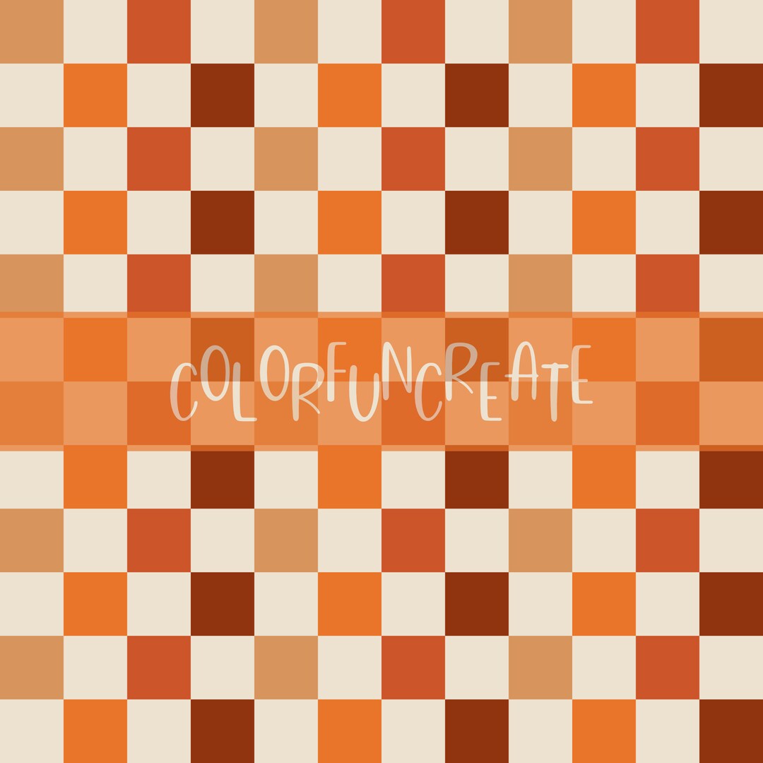 Rustic Fall Checkered Seamless Pattern, Checkered Pattern for Crafts ...