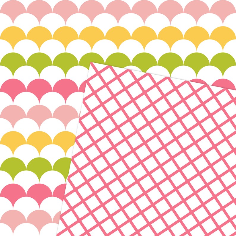 SALE Summer Citrus Digital Papers, Colorful Digital Papers, Lime Green ...