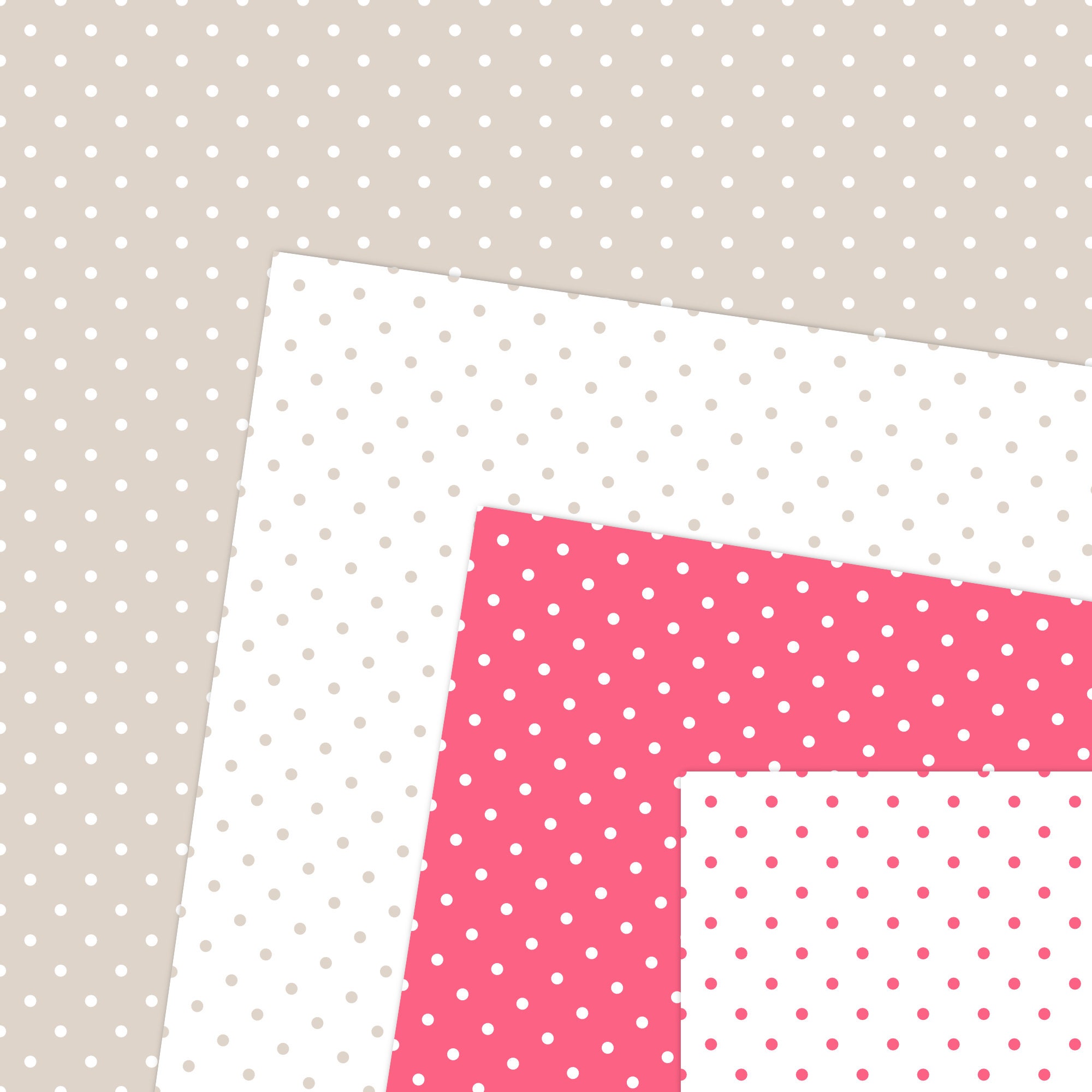 SALE Mini Dots Digital Paper, Rainbow Digital Papers, Colorful Digital ...