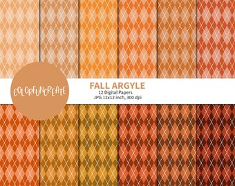 Argyle Digital Paper - Etsy
