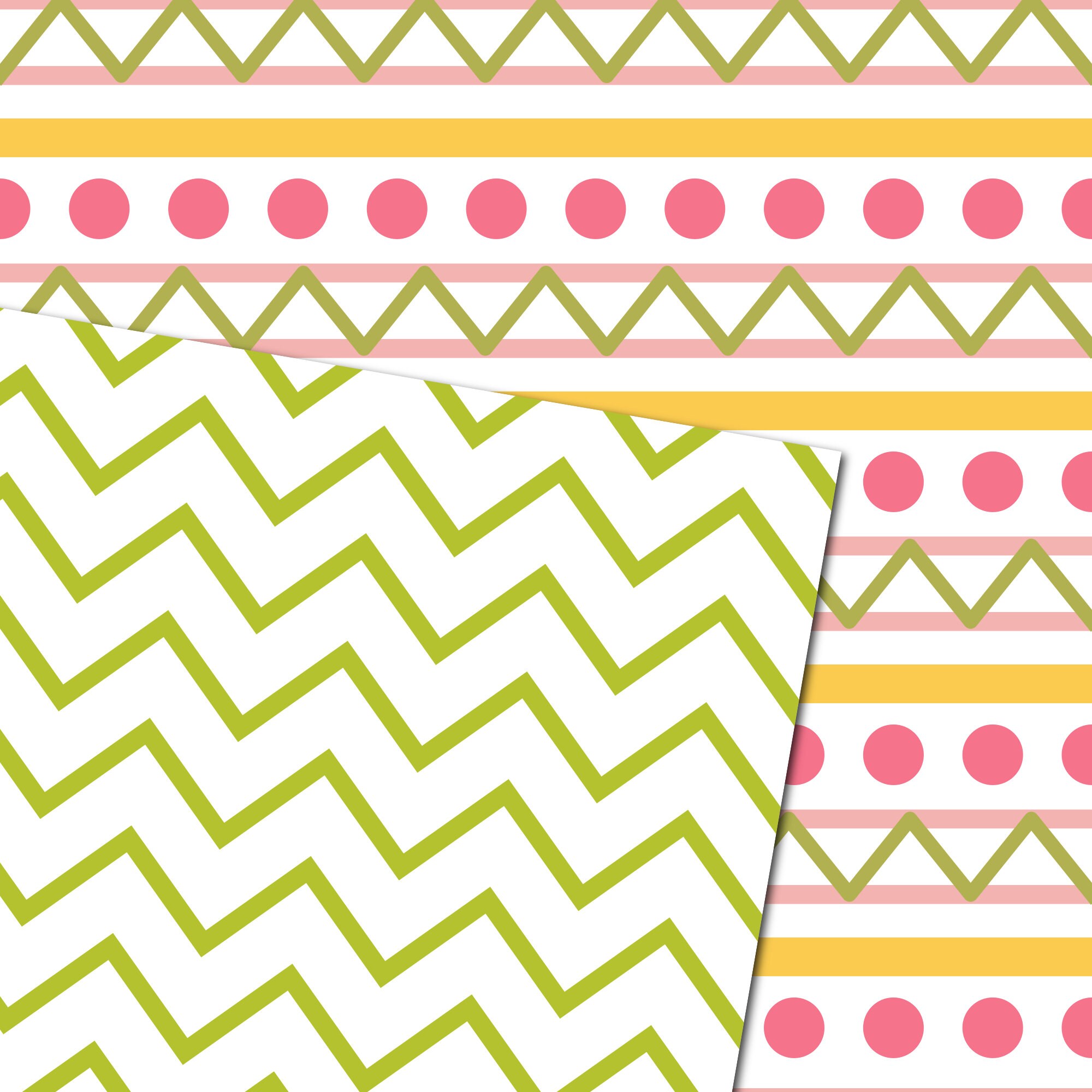 SALE Summer Citrus Digital Papers, Colorful Digital Papers, Lime Green ...