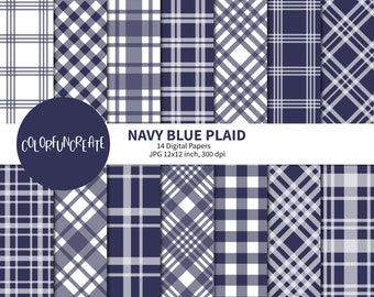 Digital Paper Navy - Etsy