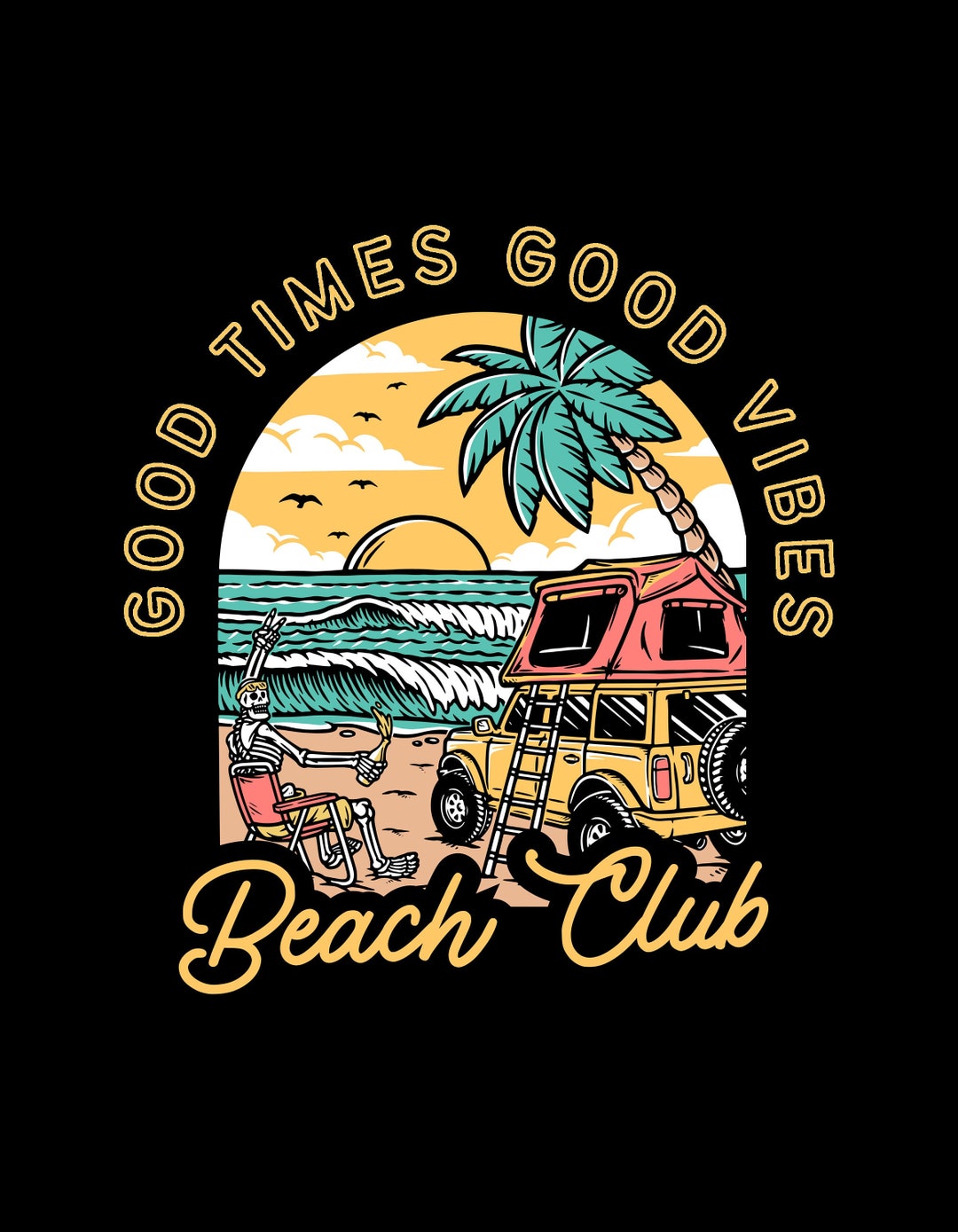 Good Times Good Vibes Png, Beach PNG, Groovy Vibe, Funny Hippie PNG ...