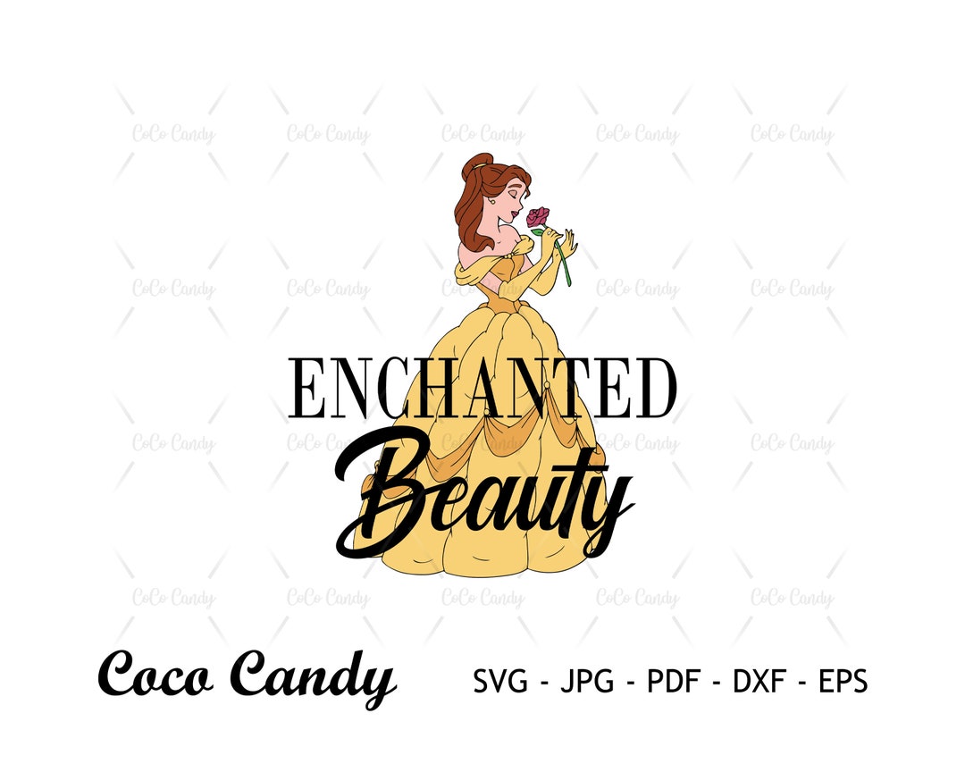 Enchanted Beauty Svg Funny Quote Svg Belle Svg Beauty - Etsy
