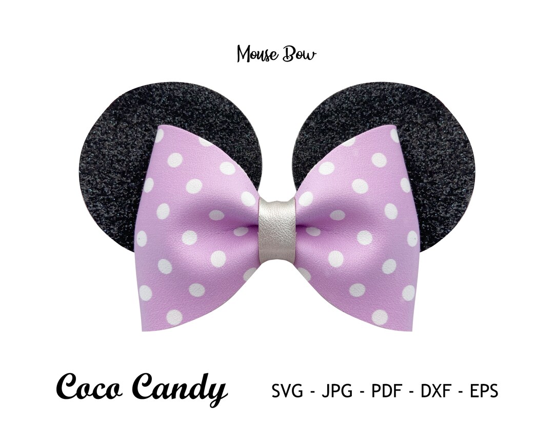 Mouse Pinch Bow Template SVG: Hair Bow Cut File (digital Download) - Etsy