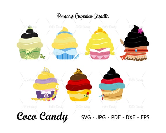 Princess Cupcake SVG Cake SVG Snack Svg Birthday Svg - Etsy UK