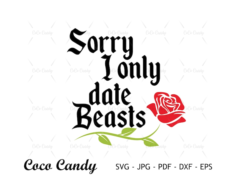 Only Date With Beast Svg Beauty Svg Funny Quote Svg - Etsy
