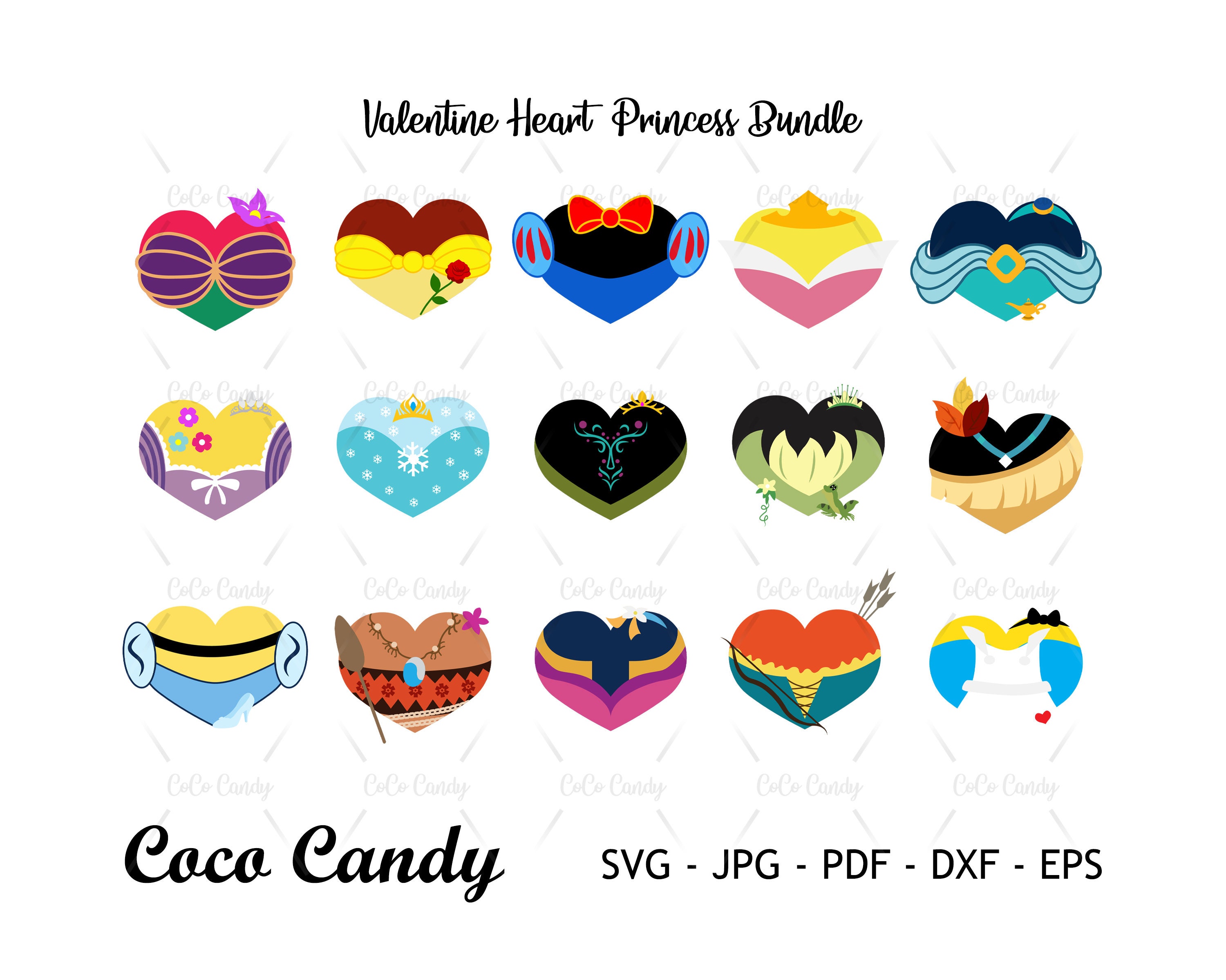 Valentine Heart Princess SVG Valentine Heart SVG Birthday - Etsy