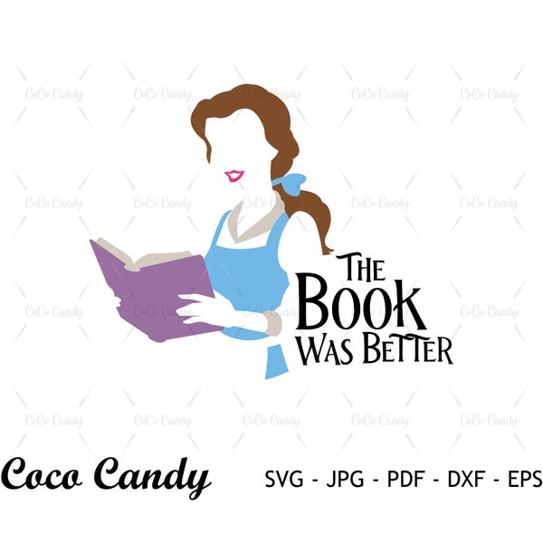 Belle Book Svg - Etsy