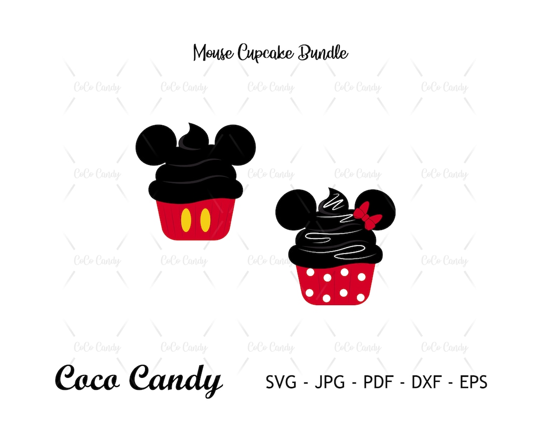 Mouse Cupcake SVG | Cake SVG | Snack Svg | Birthday Svg |sweeties Svg ...