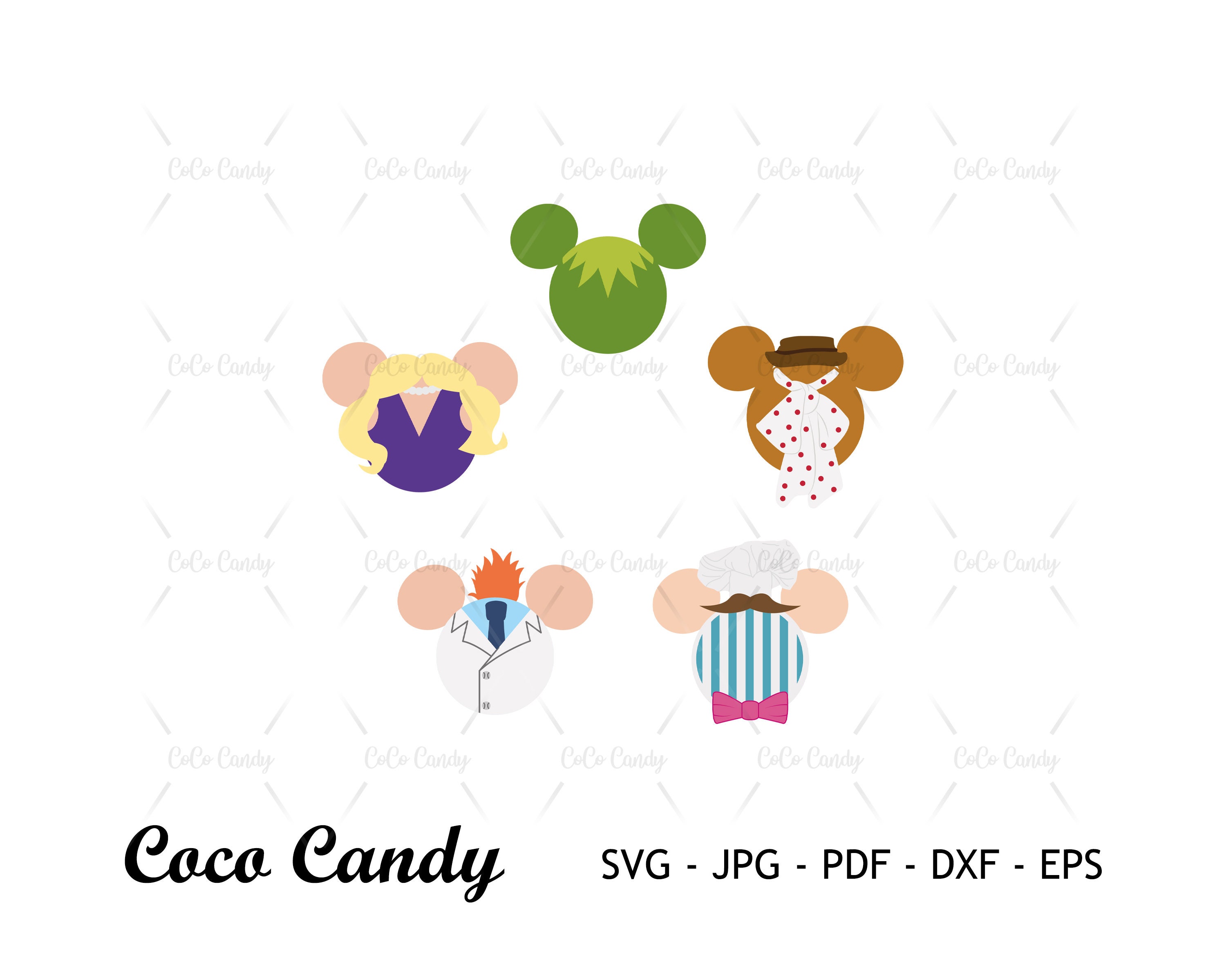 Muppets Mouse Ear SVG Bundle | Villain Svg | Mouse Head Svg | Mouse Ear ...