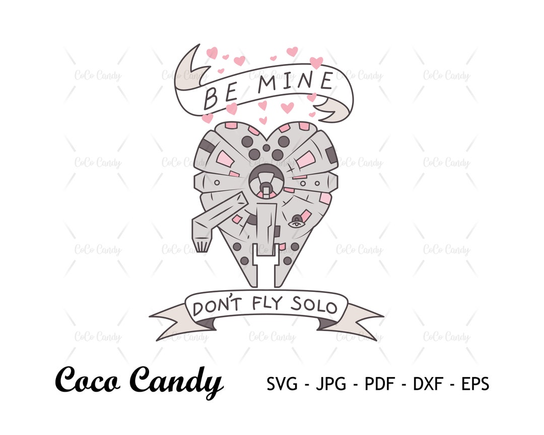 Valentine Star Wars Heart SVG | Be Mine Svg | Starwars Svg | Valentine ...