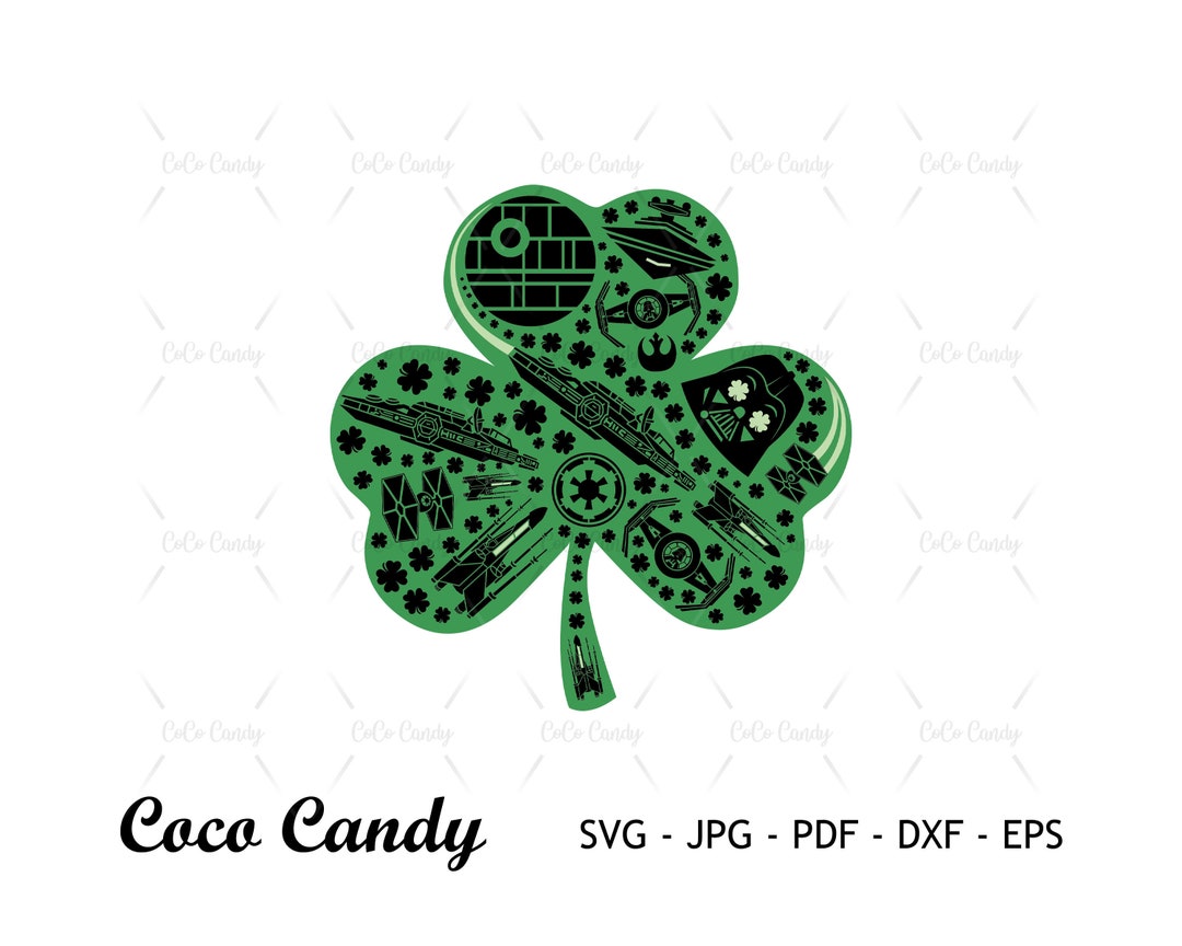 St Patrick Star Wars Shamrock SVG | Stpatrick Svg | Starwars Svg ...
