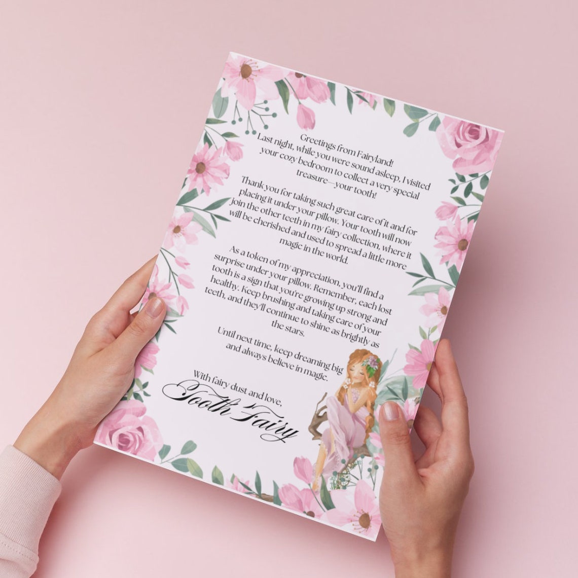 Garden Themed Tooth Fairy Printable Set With Certificate, Tooth Receipt ...