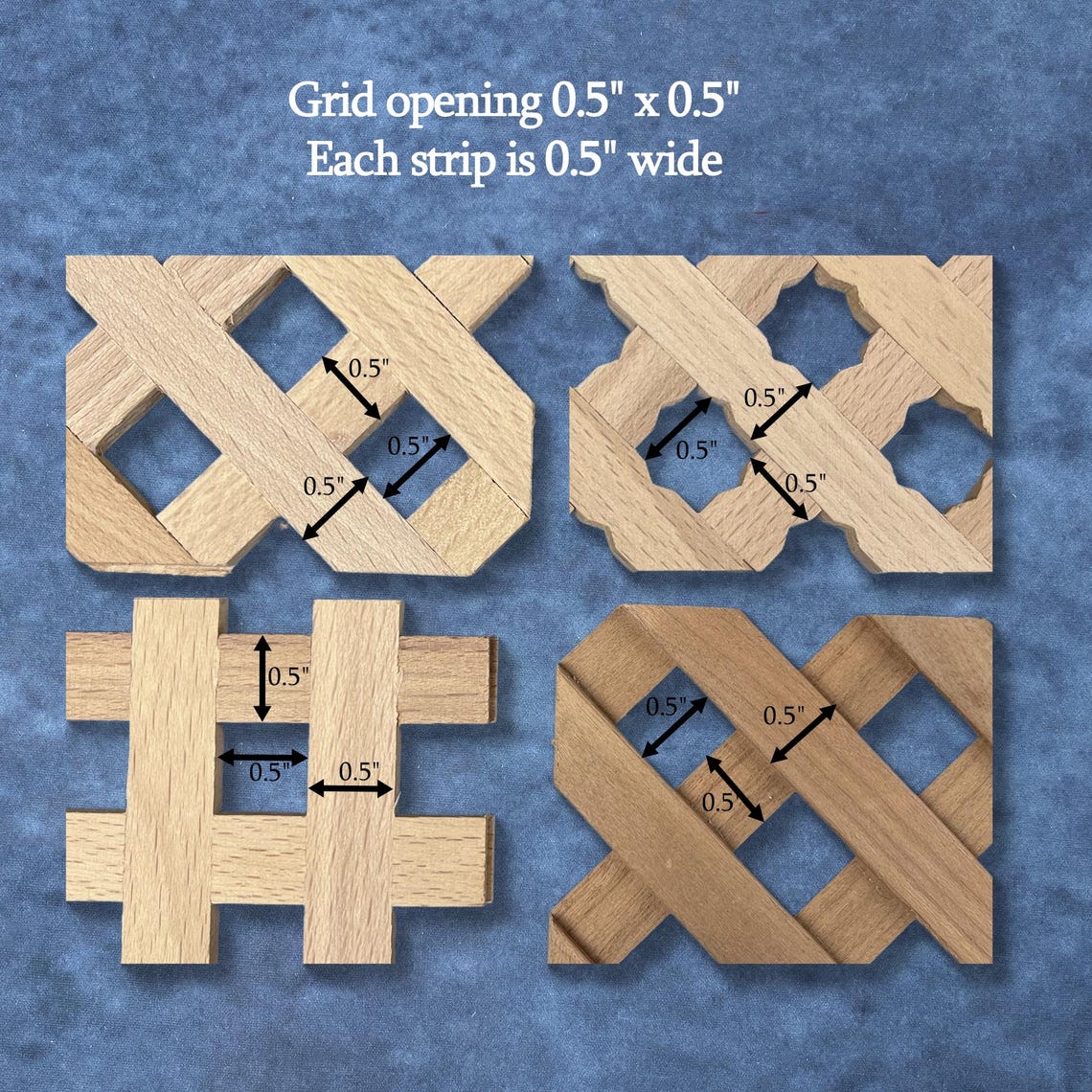 Wood Lattice Panels - Cabinet Door Inserts, Radiator Covers & Shelf ...