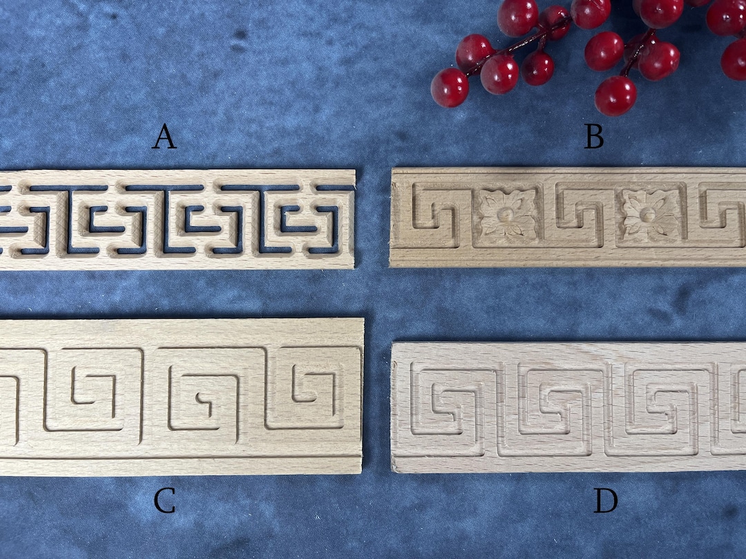 Greek Key Pattern Wooden Molding Trims for Furniture Cabinets, Walls ...
