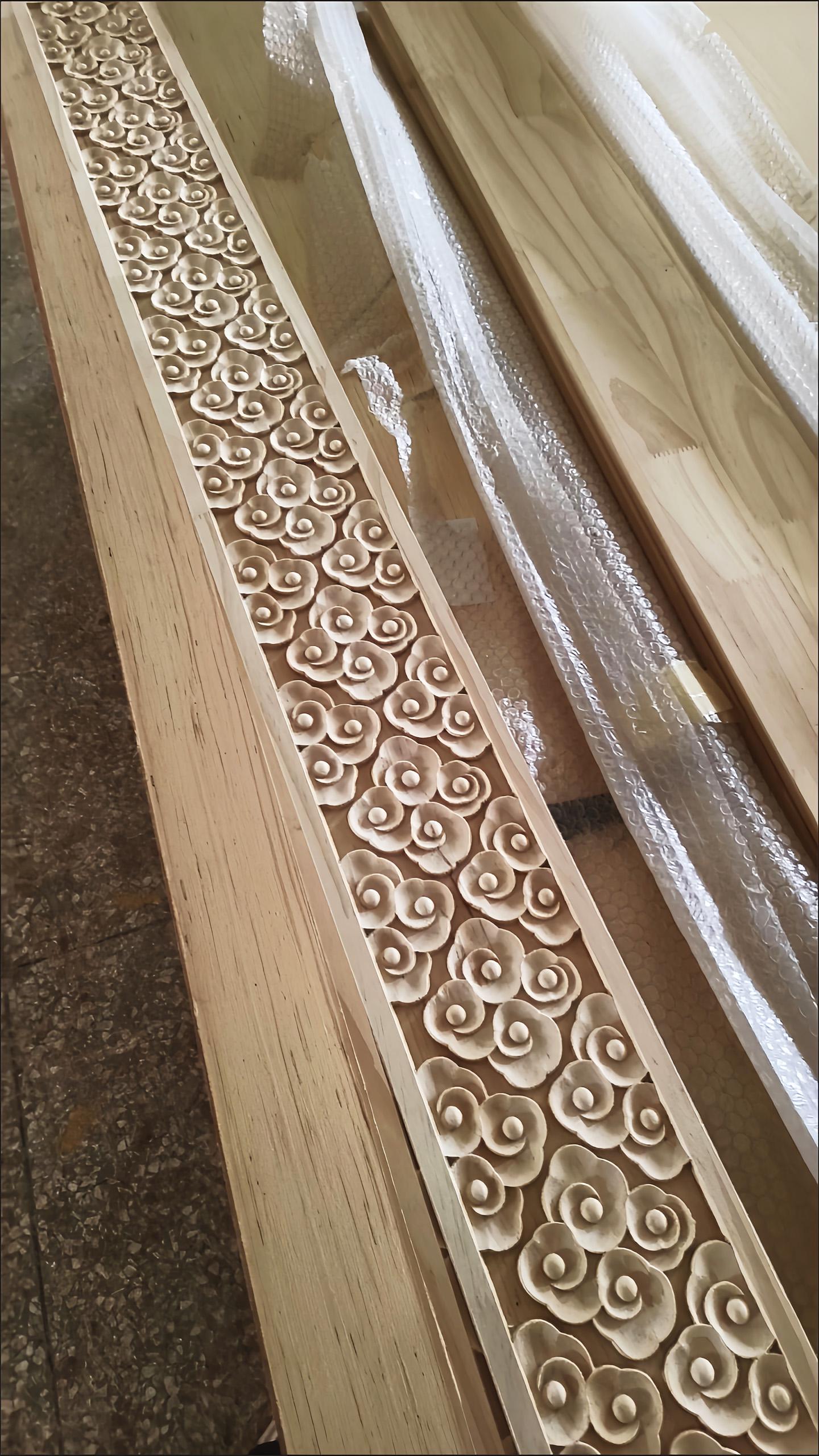 W3.2" to W8.0" Unpainted Carved Wood Line Molding – Auspicious Cloud ...
